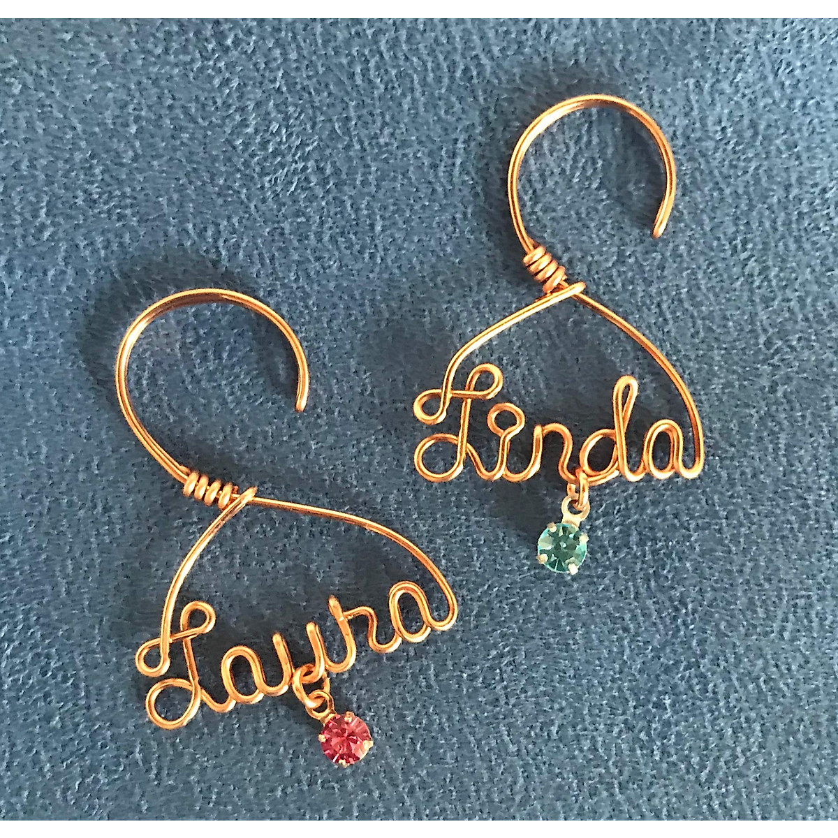 Personalized Wine Charm~Wine Glass Charm~Wire Name~17 pretty colors to choose from~Swarovski Birthstones~Handmade~Unique Gift for the Wine lover in your life