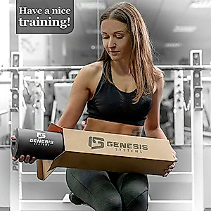 GENESIS SYSTEMS Squat Pad Barbell Pad for Hip Thrusts Squats Lunges Glute Bridge - Foam Pad for Weight Lifting Neck Shoulder Support - Barbell Cushion Hip Thrust Pad for Standard and Olympic Bars