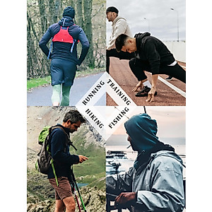 MAGCOMSEN Mens Uv Protection Shirts Long Sleeve with Hood Athletic Running Shirts Workout Sun UPF 50+ Fishing Shirts Quick Dry Hiking Shirts Black M