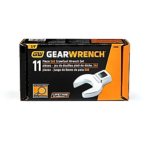 GEARWRENCH 11 Pc. 3/8" Drive Crowfoot Wrench Set, SAE - 81908