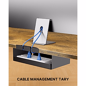 Marsail Standing Desk Adjustable Height with 4-in 1 Electical Outlet, L Shaped Electric Standing Desk with Headphone Hook, Stand up Desk for Home Office Sturdy Writing Workstation, Rustic