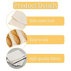 2PCS Proofing Cloth for Bread Baking 14x18 Inches Linen Cloth Reusable Bread Proofing Cloth Thick Baking Bread Cloth for Dough, Baguettes, Loaves, Pastry, Homemade Bread