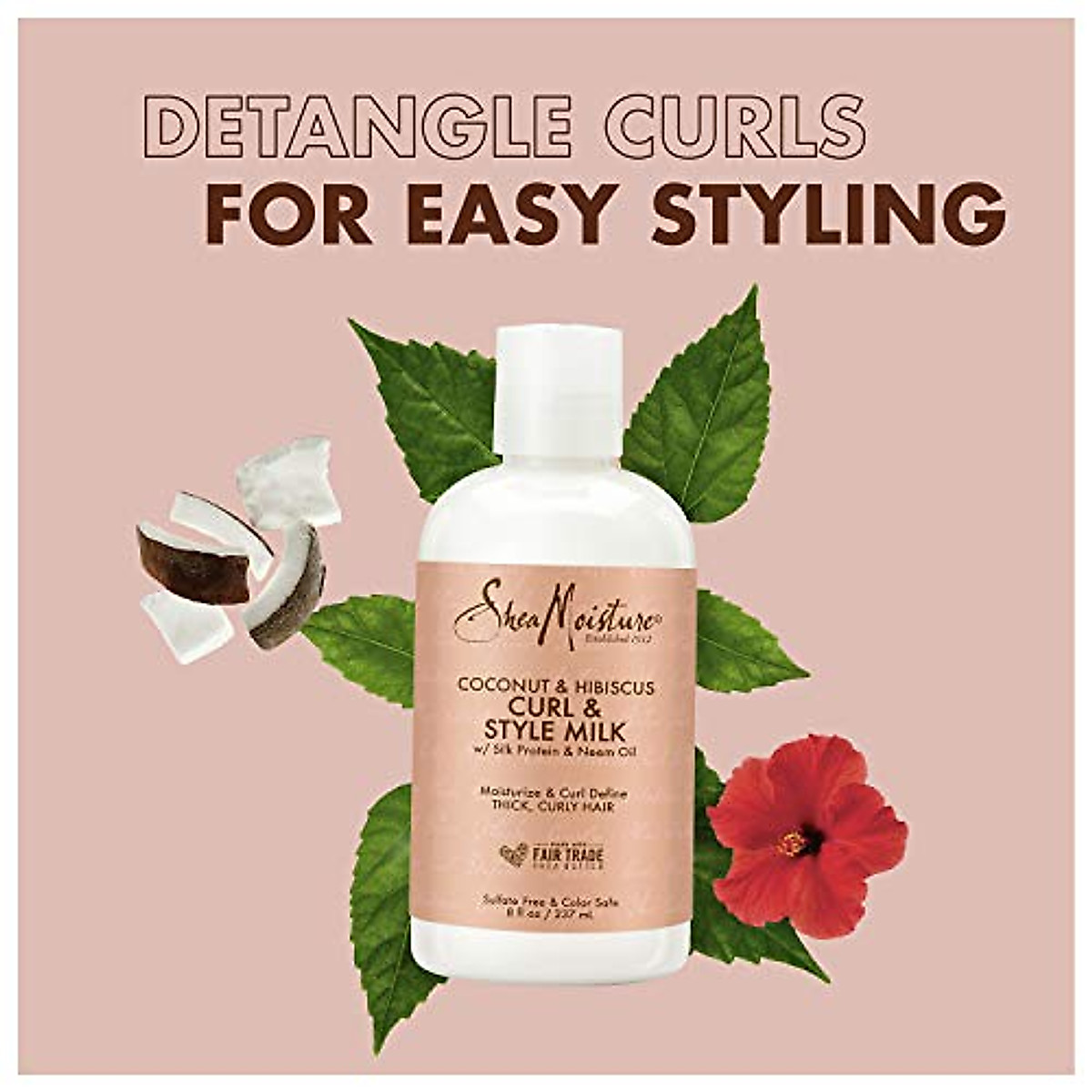 SheaMoisture Coconut & Hibiscus Curl & Style Milk 8 oz