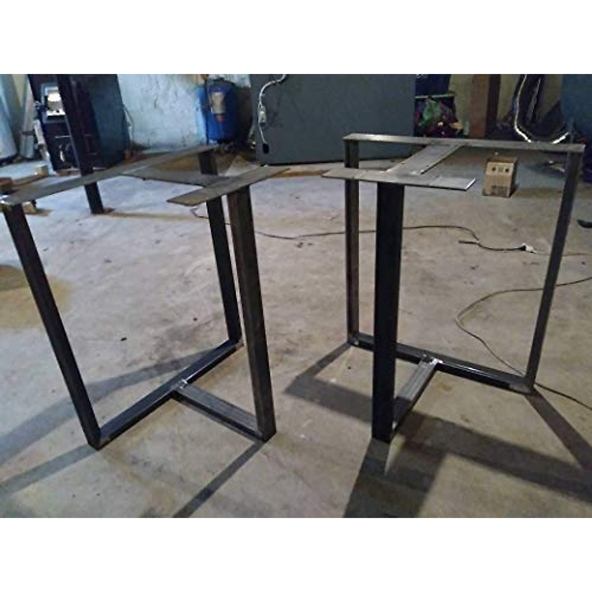 metal table legs -t shaped table base -industrial table base -metal legs for table -rustic table legs -trestle table legs -trestle base -modern table legs