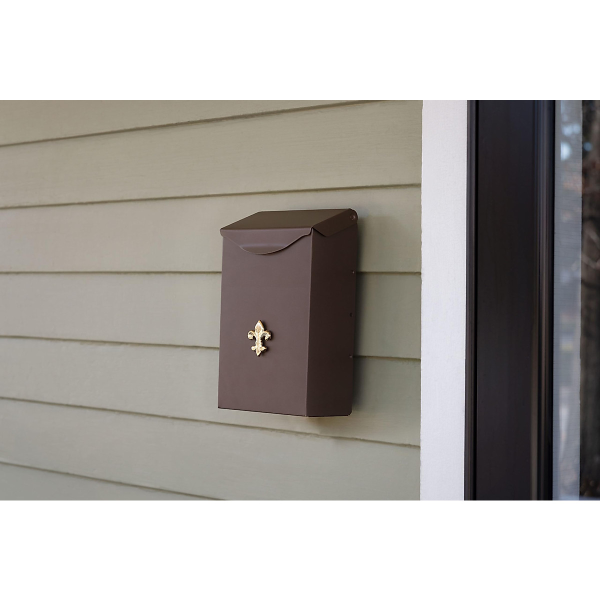 Architectural Mailboxes City Classic Galvanized Steel Wall Mount Mailbox, BW110V04AM, Venetian Bronze, Small Capacity