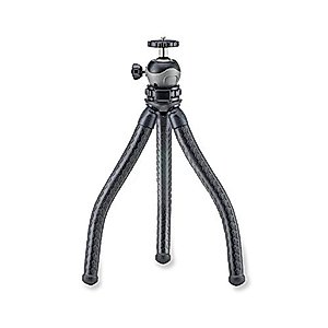 Carson BoaPod Flexible Leg Travel Tripod with Universal Smartphone Adapter and Wireless Remote Shutter Button (TR-050), Black, Medium