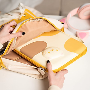 GeekShare Cute Cat 11 Inch Tablet Sleeve Case Compatible with iPad Pro(2021/2020/2018) Shockproof Case Compatible with iPad Air4/3 iPad 2020/2019 Carrying Storage Sleeve Bag with Hand Strap