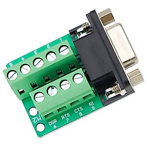 Zovfam DB9 Breakout Connector, Female D-SUB Adapter Plate Connector RS232 Serial to Terminal Board Signal Modul-3 Pcs