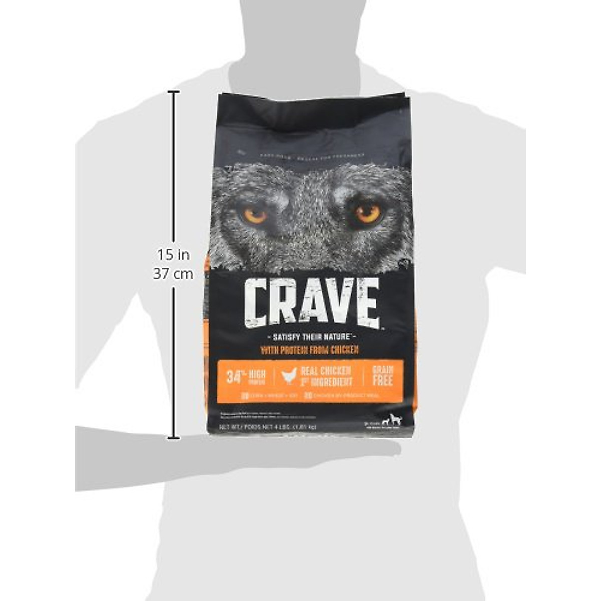 CRAVE Grain Free High Protein Adult Dry Dog Food, Chicken, 4 lb. Bag