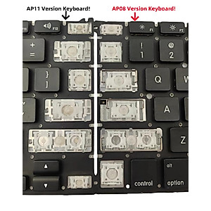 Replacement AP11 Versions US Keyboard Keycaps Keys,Full Set of US Replacement Keycaps QWERTY for MacBook Pro 13" / 15" A1425 A1502 A1398 2012-2015 Year for MacBook Air 13" A1369/A1466 2011-2017 Year