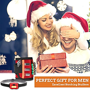 Magnetic Wristband Led Headlamp Flashlight, Magnetic Wristband for Holding Screws Men Stocking Stuffers, Christmas Gifts for Dad Valentines Day Gift for Him Husband Magnetic Tool for Carpenter