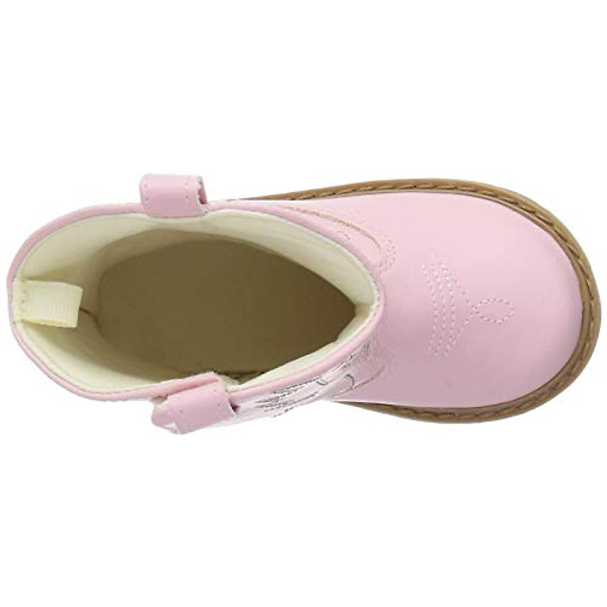 Baby Deer Round Toe Western Boot, White SZ 2