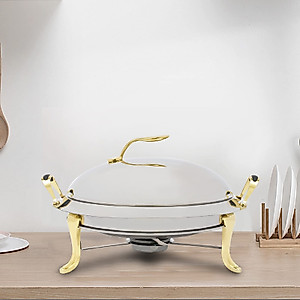 Chafing Dish Chafer Cover Buffet Warmers Chaffing Server Set Chafer with a Capacity of 1.5L, Catering Dishes Set for Party Restaurants, Hotels, 11.02"*8.07"inch