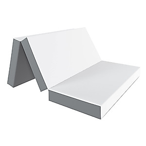 DynastyMattress Foldable Mattress Bed Gel Memory Foam, Trifold Mattress 4 Inch, Portable Topper & Washable Cover, Sofa, Couch, Guests, Camping, RV Traveling, Queen Size - 58”x 78”x 4” (USA Made)