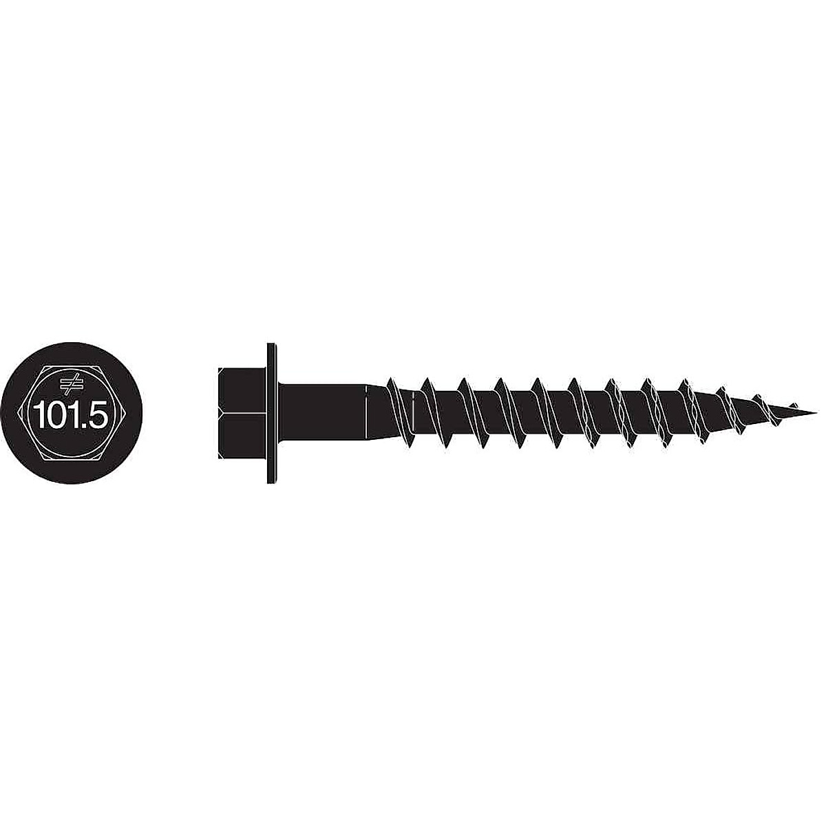 Simpson Strong-Tie SD10112DBBR50 Outdoor Accents Connector Screw — 10 x 1.5 in. Double-Barrier Coating, Black (50-Qty)