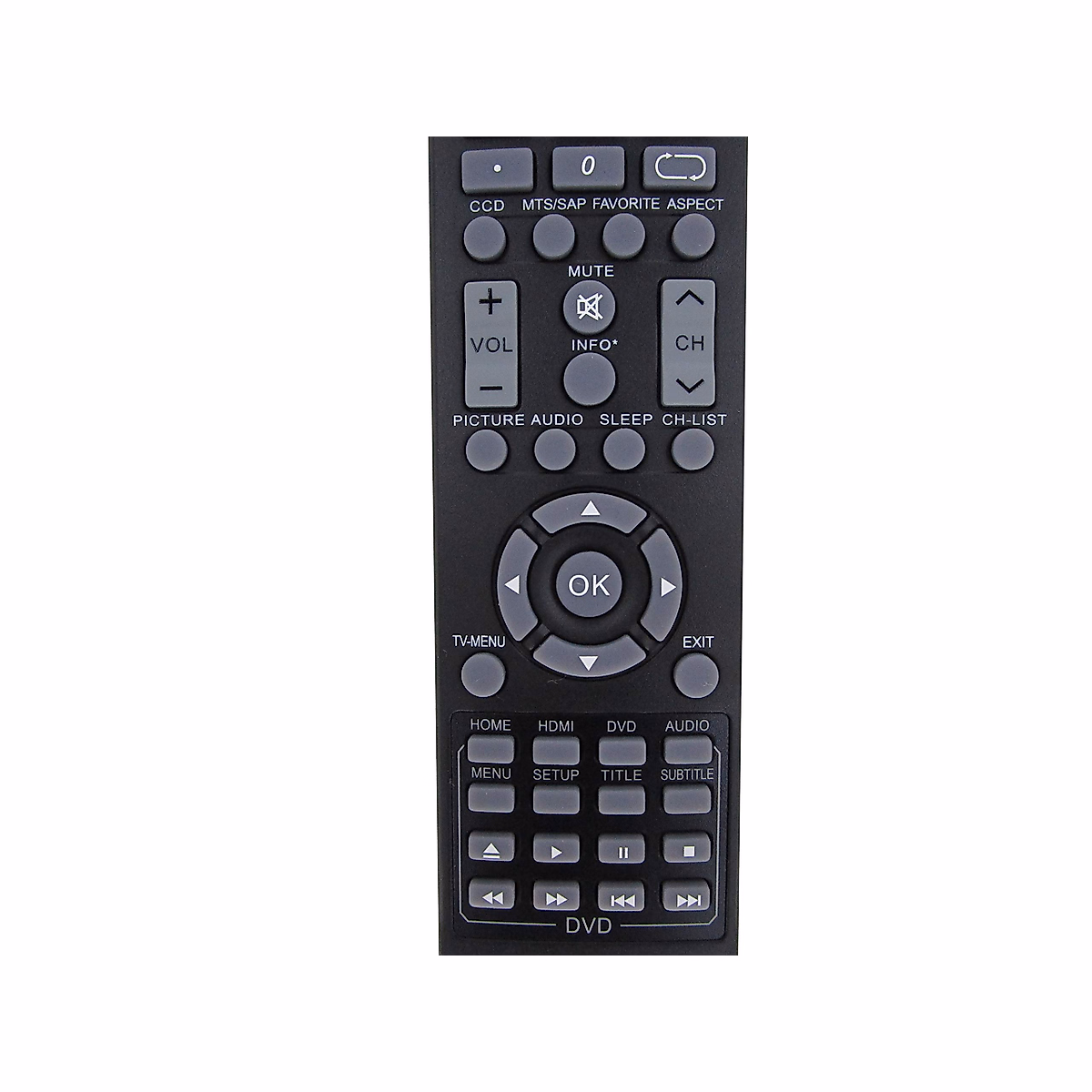 HCDZ Replacement Remote Control for Dynex TV-5620-82 HTR-274E DX-LDVD22-10A DX-LDVD19-10A DX-LTDVD22-09 DX-LTDVD19-09 DX-LTDVD20 LCD HDTV/DVD Combo