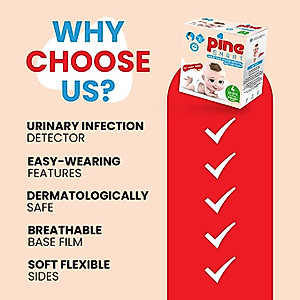 Smart Baby Diapers - Urinary Tract Infection Detection - Hypoallergenic - Paraben Free - Dye Free (Size 2, 96 Count)