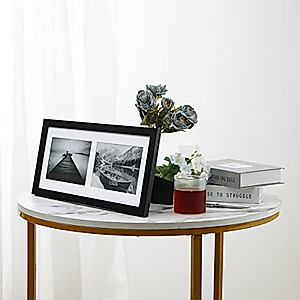 UMICAL 5x7 Picture Frame bundle with 5x7 Aluminum Picture Frame with 2 Mats and HD Plexiglass Metal Molding Photo Frames