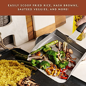 Bellemain Smash Burger Spatula for Griddle - Stainless Steel Griddle Scraper Tool, Large Griddle Spatula - Fried Food Scoop, Stir Fry Spatula, Food Mover - Hibachi Tools, Flat Top Grill Accessories