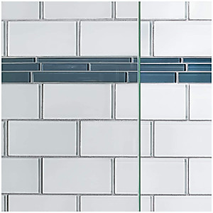 Basco CLCH05A6070CLSV Classic Sliding Shower Door, 56-60 in. W x 70 in. H, Silver Clear Glass