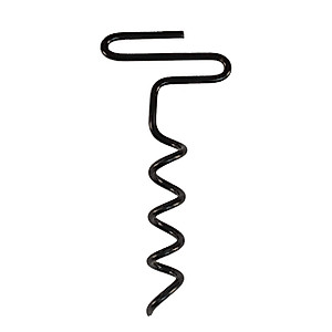 RHINO OUTDOORS Auger Stakes, Heavy Duty Tent Stakes for Blinds and Tarps, 4-Pack,Silver