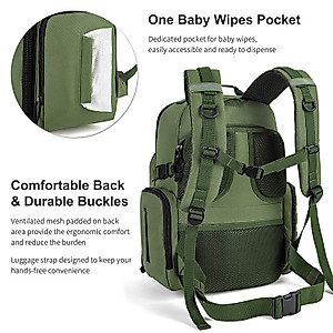 espidoo Diaper Bag Backpack for Dad, Military Tactical Backpack with Molle System, Large Travel Bag Backpack for Men, Black