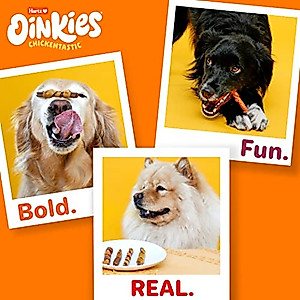 Hartz Oinkies Rawhide-Free Tender Treats Wrapped with Chicken Dog Treats Chews, 18 Count, Highly Digestible, No Artificial Flavors, Perfect for Smaller and Senior Dogs
