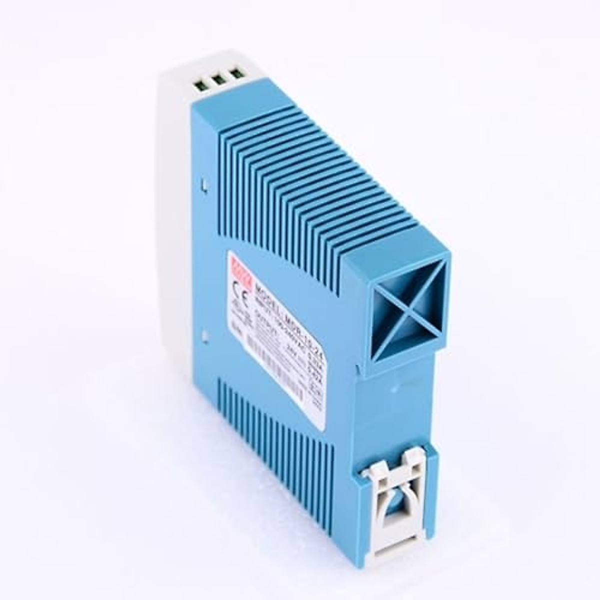 DynMach MDR-10-24 DIN Rail Mounted Power Supply - Input: 85-264VAC; Output: 12VDC, 0.42A, 10W; High Efficiency and Stability, Engineered for Small Scale Industrial Applications