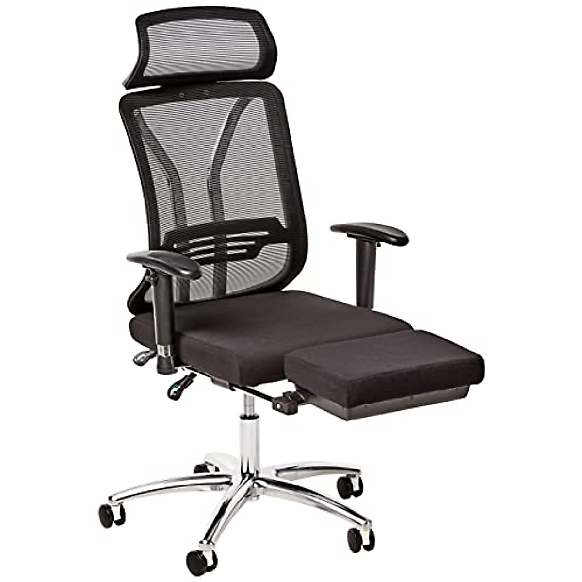 CangLong Ergonomic High Back Office Reclining Computer, Large Gaming Desk Chair with Headrest Adjustable Footrest and Lumber Support, Black