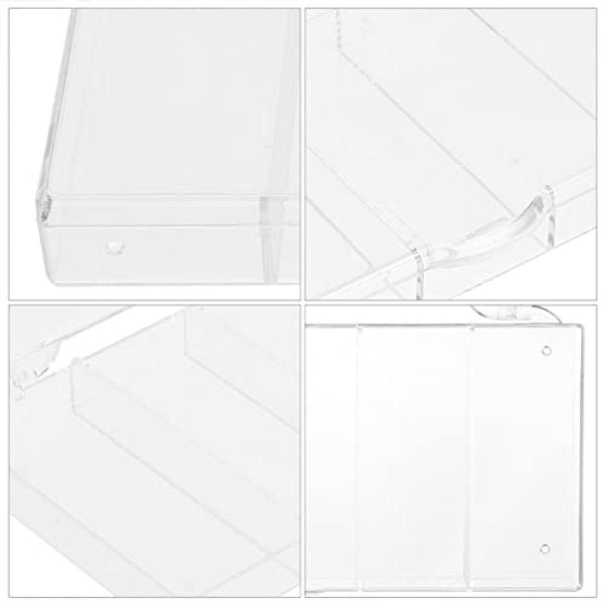 ARTIBETTER Jewelry Organizer 5pcs Clear Plastic Jewelry Box Organizer 5-compartment Parts Storage Boxes Plastic Beads Storage Containers Empty Case Organizer for Small Items Earring Organizer