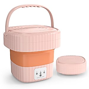 Portable Washing Machine, Mini Washing Machine Foldable Laundry Bucket,Portable Small Washer by for Socks Underwear or Small Items, Travel Business Trip or College Rooms