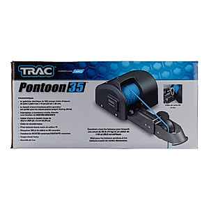 Camco TRAC Outdoors Pontoon 35-G3 Electric Anchor Winch | Features a High-Efficiency, 12-Volt DC, All Steel Gear Motor and 100-feet of Pre-Wound Double-Braid Anchor Rope | (69003)