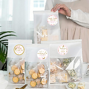 80 Twinkle Twinkle Little Star Stickers, Baby Shower Twinkle Little Star Stickers, Girl Pink Baby Shower Thank You Stickers(2 Inch)