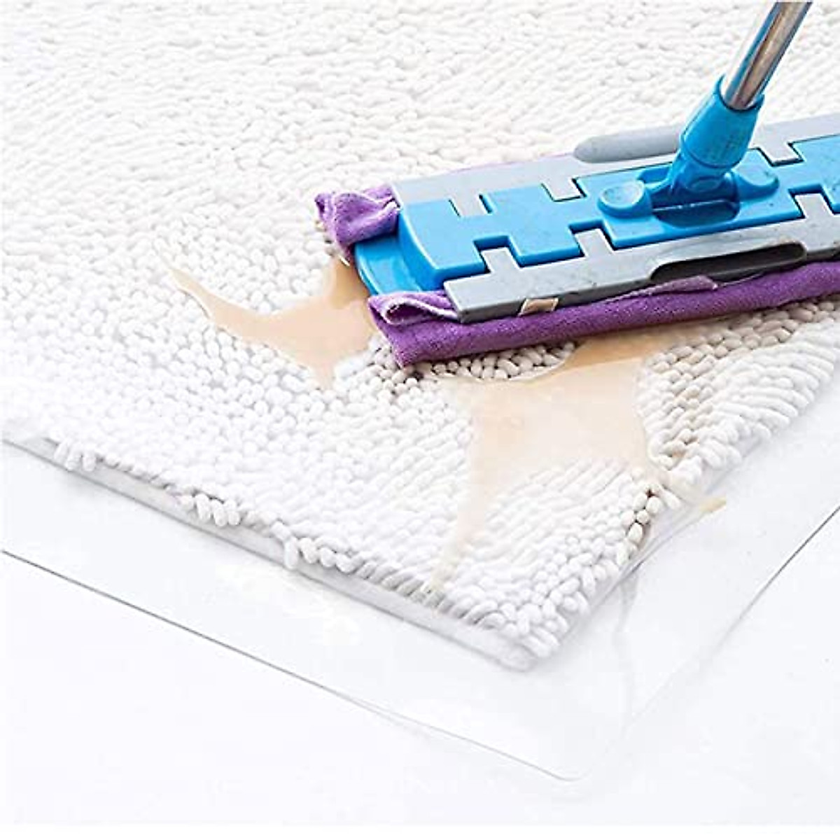 Clear PVC Desk Chair Mat 2.0mm PVC Floor Protection Pad Door Mat,Household Waterproof Non-slip Mat,for Hard Floors Table Cloth Protector, 40/50/60/70/80/90/100/110/120cm wide,100-500cm for Office & Ho