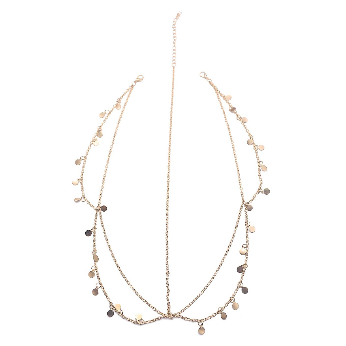 Missgrace HMetal Chain Jewelry Headband Head Hair Band Tassels Pearl