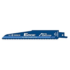 Bosch REDM6X2-25P 6-Inch 8+10 TPI Edge Demo Reciprocating Saw Blades, 25 Pack