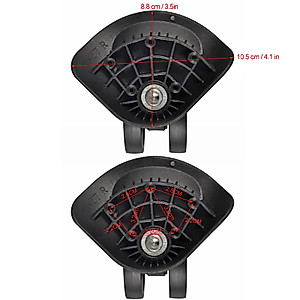 Luggage Suitcase Replacement Wheel, 360 Degree Swivel Caster Wheel Black Plastic Travel Luggage Trolley Spare Rotating Wheel for Outdoor Repair Replacement