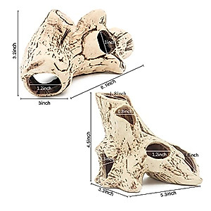 ALEGI Aquarium Decoration Rock Caves, Hideaway for Shrimp, Cichlid, Betta Fish Hideout Decor, Safe for Freshwater and Saltwater Tanks (TreeStumpL+S)