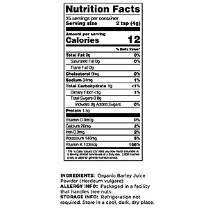 Terrasoul Superfoods Organic Barley Grass Juice Powder, 5 Oz - USA Grown | Made From Concentrated Juice | Superior to Barley Grass