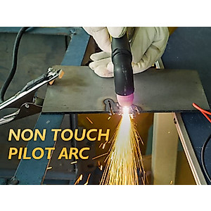 TOOLIOM 50A Non-Touch Pilot ARC Air Plasma Cutter Dual Voltage 110V/220V IGBT Inverter Metal Cutting Machine 1/2" Clean Cut
