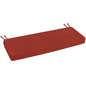 Favoyard Outdoor Bench Cushion 42 x 16 Inch Rainproof Patio Furniture Cushions 3-Year Color Fastness Garden Settee porch Pads with Ties, Red