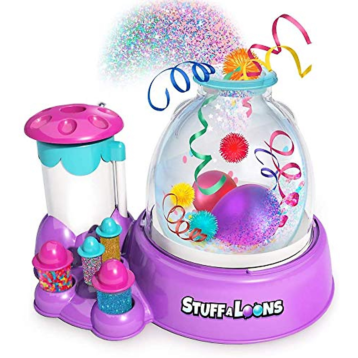 Stuffaloons - Deluxe Stuffed Balloon Maker Kit - Includes 12 Balloons, 10 Mini Deco Balloons, Sparkles, Confetti, 10 Pom Poms