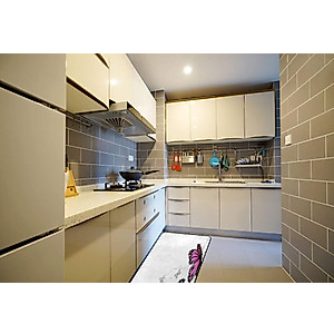 ZHIMI Kitchen Rug Floor Mat Anti Fatigue Runner Carpet Non-Slip ﻿Butterfly Laundry Rug Home Decor Rectangle Entryway Long Mat 39 x 20 Inch