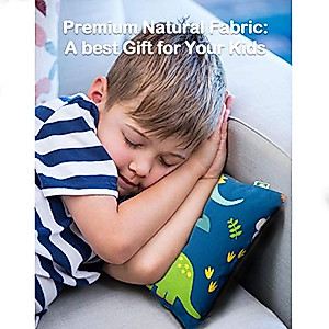 Sivio Toddler Pillowcases Ultra Soft 100% Cotton Bedding Pillow Case Cover for Child,Blue Dinosaur 14"x19" for 13"x18",12"x16" Pillow