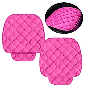 JXJKMMN 2 Pack Seat Cover for Car,Car Front Seat Protector Breathable, Soft Comfort, Car Seat Pad Cover Universal Seat Cushion for Most Cars,Car Interior Accessories for Men Women (Pink)