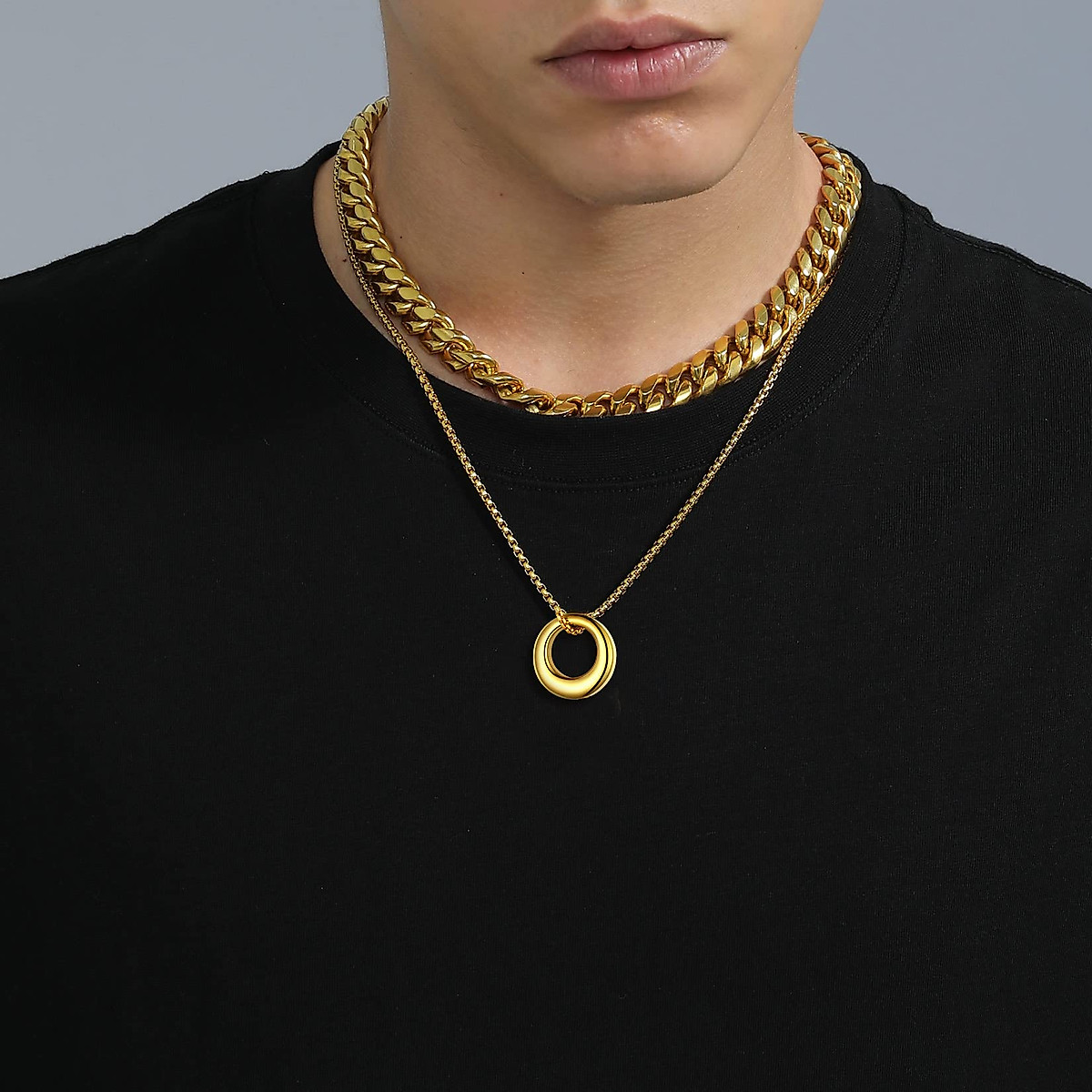 18K Gold Plated Circle of Life Eternity Memorial Urn Necklace Fashion Cremation Jewelry Keepsake Pendant for Ashes for Men Women