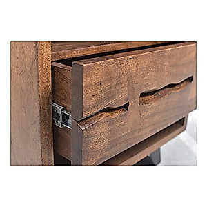 Moe's Home Collection Madagascar Acacia Wood Nightstand, Natural, 21.5"" h x 21.5"" w x 16"" d