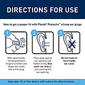 Flents Protechs Seal-Rite Silicone Moldable Ear Plugs for Pool, Ocean, Water, Sports, Color May Vary - Neon Pink, Green, and Orange, 6 Pairs