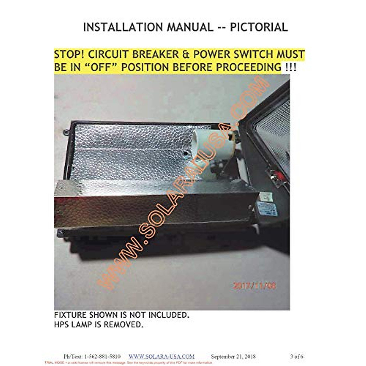 SOLARA-USA LED LIGHT FOR WALL PACK LIGHT FIXTURE - 277V 7000lumens 33Watts (277V - COOL WHITE [6000K])