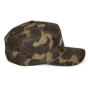 Pintail Duck Throwback Camo Trucker Hat 5-Panel Rope Cap Waterfowl Hat, ComfortSnap Snapback